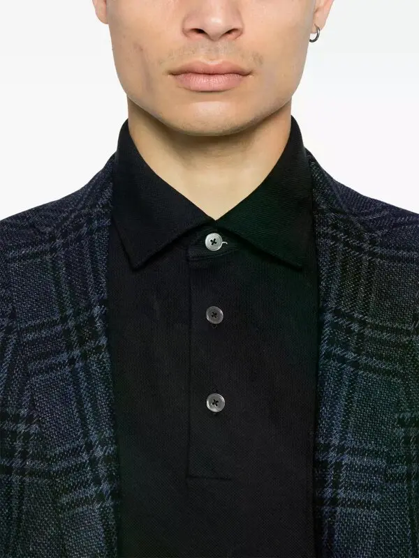 Zegna Cotton Polo Shirt - Blue
