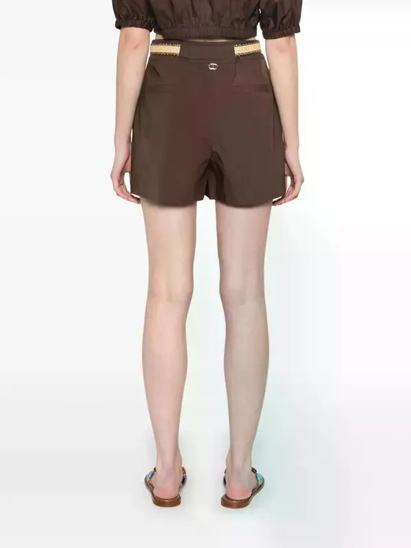 TWINSET Poplin Pleated Shorts