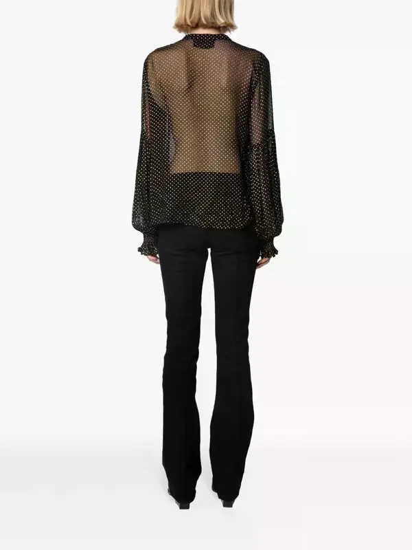 Zadig&Voltaire Tandy Embellished Puff Sleeve Blouse