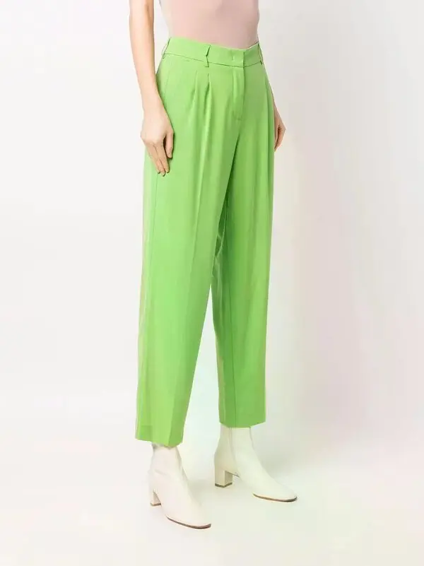 BLANCA VITA Tailored Straight-leg Trousers - Green
