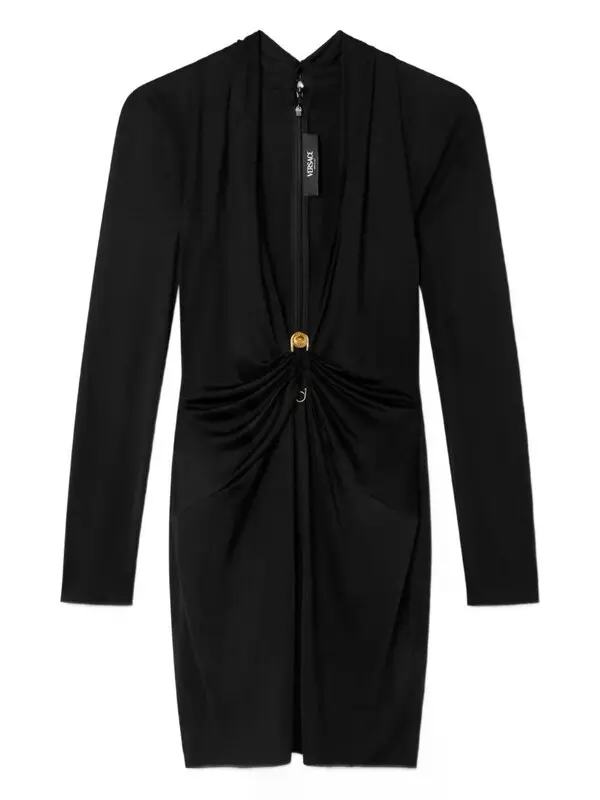 Versace Safety Pin Mini Dress - Black