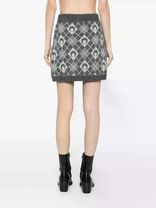 MARINE SERRE Argyle Knit Mini Skirt