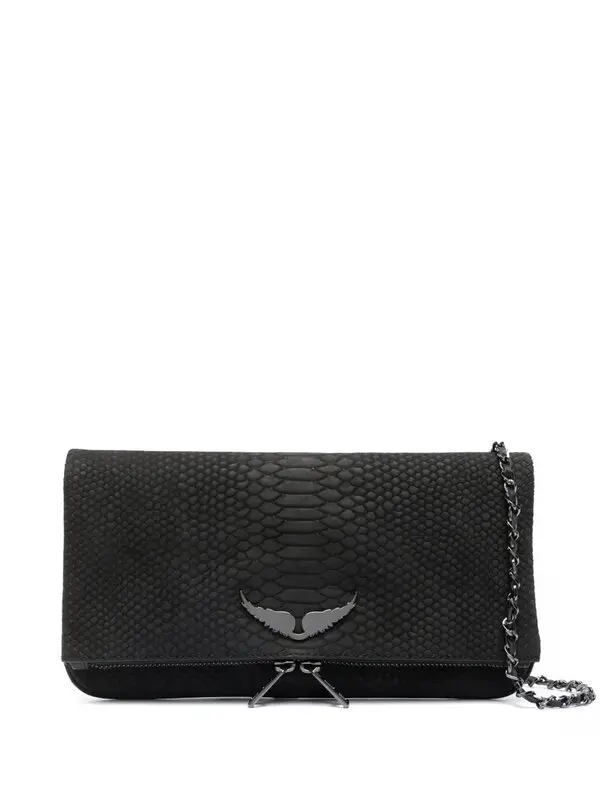 Zadig&Voltaire Crocodile-embossed Leather Crossbody Bag - Black