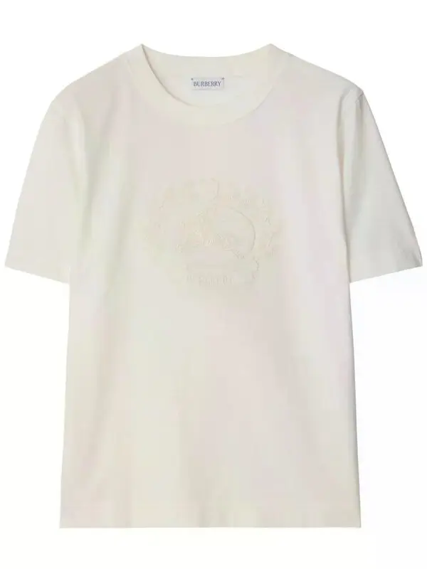 Burberry Embroidered Cotton T-shirt