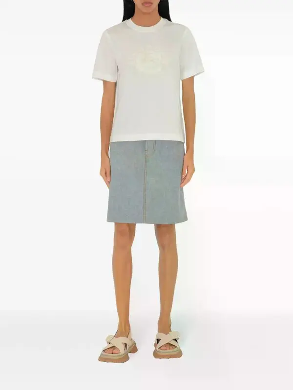 Burberry Embroidered Cotton T-shirt