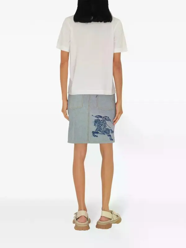 Burberry Embroidered Cotton T-shirt