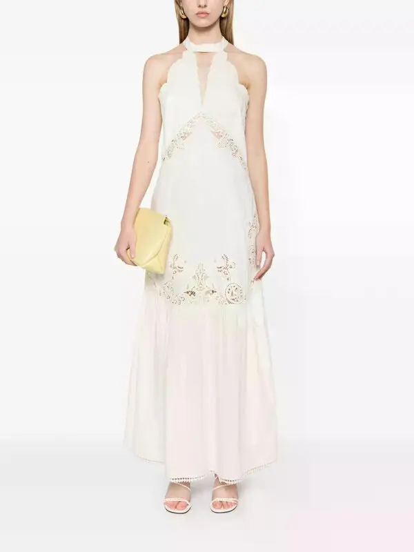 TWINSET Lace-detailed Maxi Dress - Neutrals