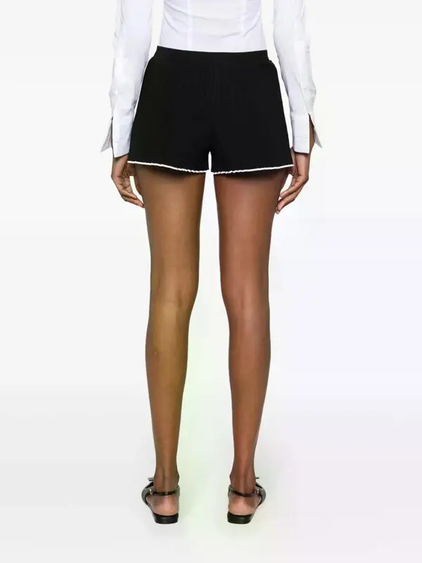 Jacquemus Le Short Plissé Knitted Shorts - Black