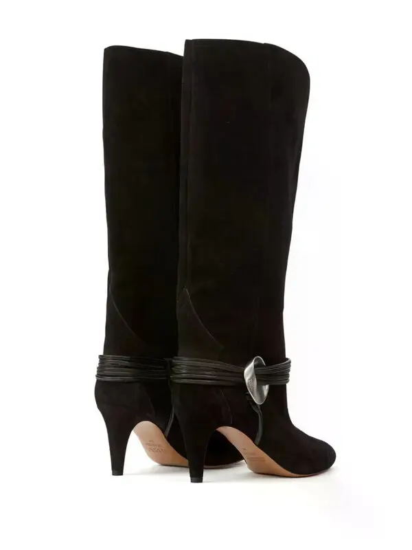 Isabel Marant Étoile Lestany Suede Calfskin Boots - Black