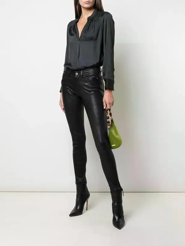 Zadig&Voltaire Satin Tink Tunic Blouse - Black