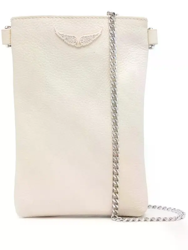 Zadig&Voltaire Rock Leather Phone Pouch - Neutrals