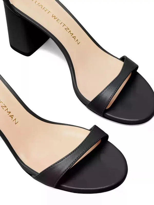 STUART WEITZMAN Leather Heeled Pumps With Buckle-fastening Ankle Strap