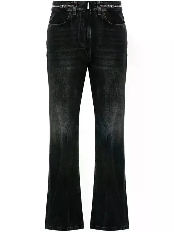 Givenchy Logo-plaque Bootcut Jeans - Black