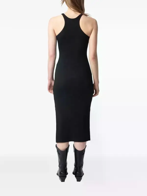 Zadig&Voltaire Fine-ribbed Midi Dress - Black