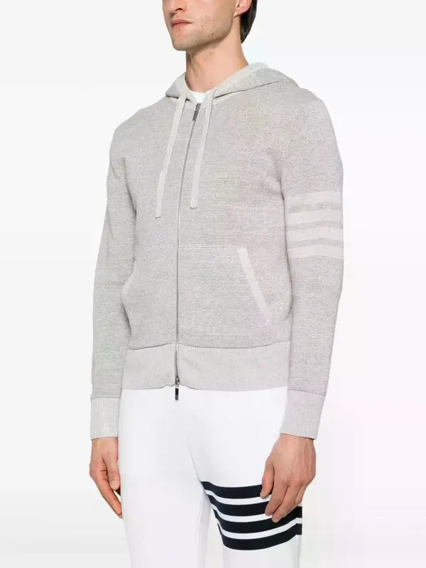 Thom Browne 4-bar Stripe Zip-up Hoodie