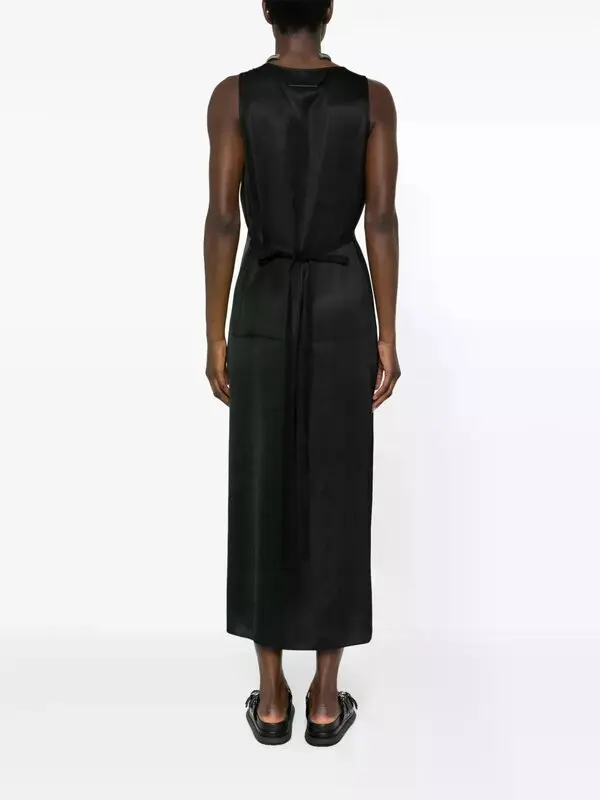 MAISON MARGIELA Satin Side-slit Dress