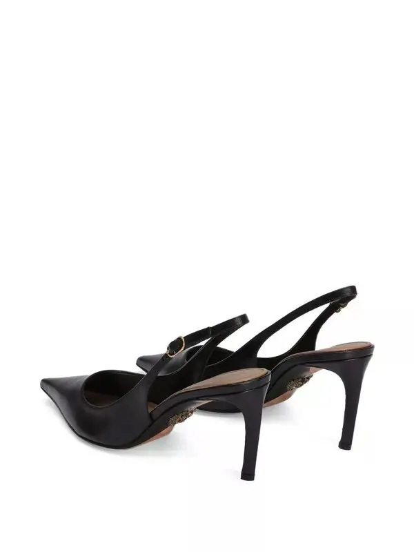 Dolce & Gabbana Leather Slingback Stiletto Pumps - Black