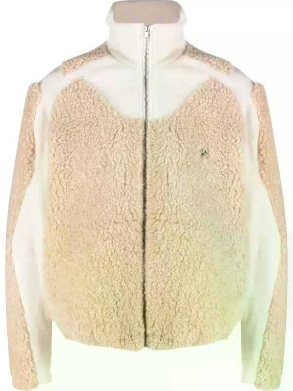GMBH Wool Textured Zip-up Jacket - Neutrals