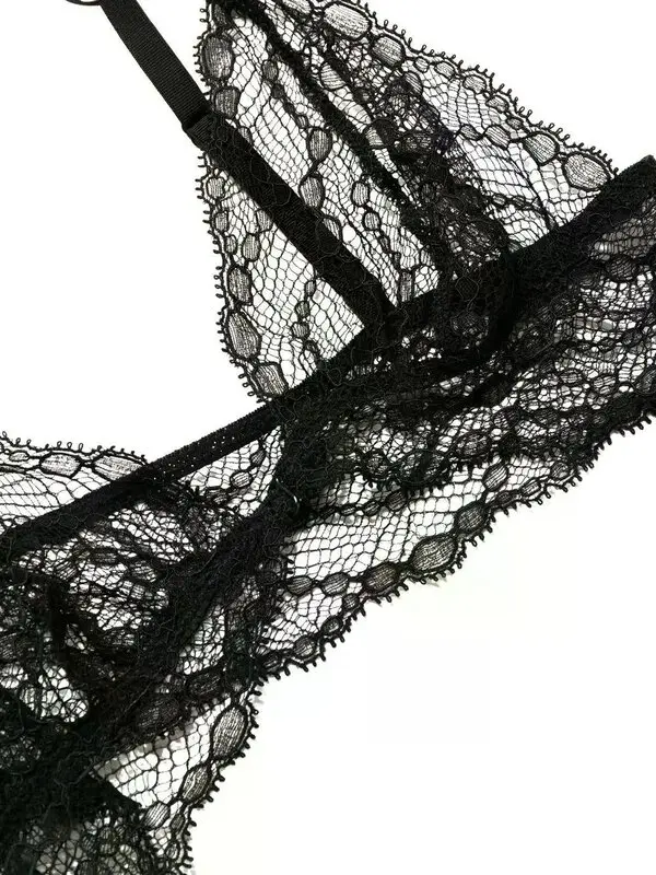 Kiki De Montparnasse Mon Cheri Lace Soft Bra - Black