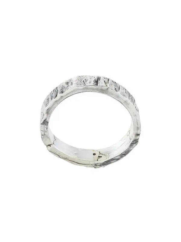 Emanuele Bicocchi Hammered Band Ring - Silver
