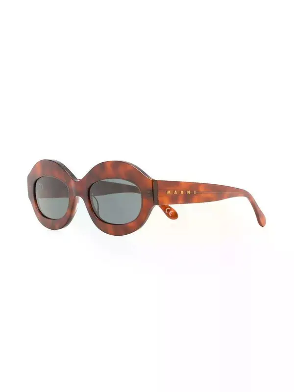 Marni Oval Frame Sunglasses - Brown