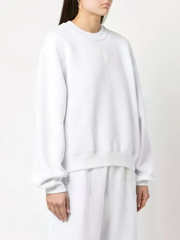 Alexander Wang Logo-print Cotton Sweatshirt - White