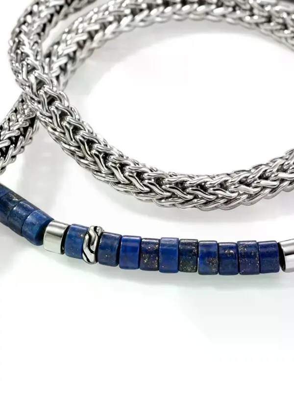 John Hardy Sterling Lapis Lazuli Heishi Bracelet