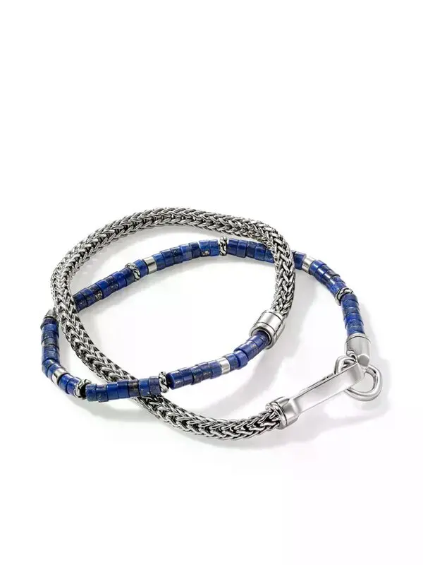 John Hardy Sterling Lapis Lazuli Heishi Bracelet