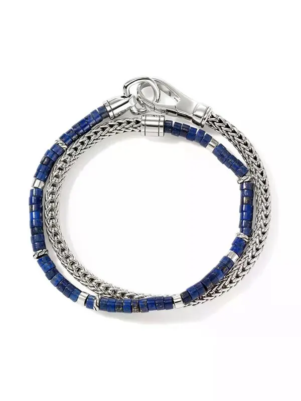 John Hardy Sterling Lapis Lazuli Heishi Bracelet