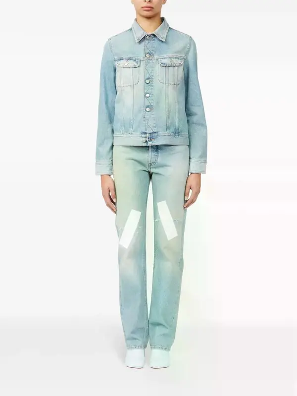 MAISON MARGIELA Light Washed Denim Cut-out Jacket - Blue