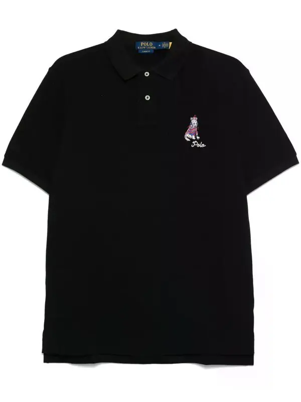 Polo Ralph Lauren Logo-embroidered Polo Shirt - Black