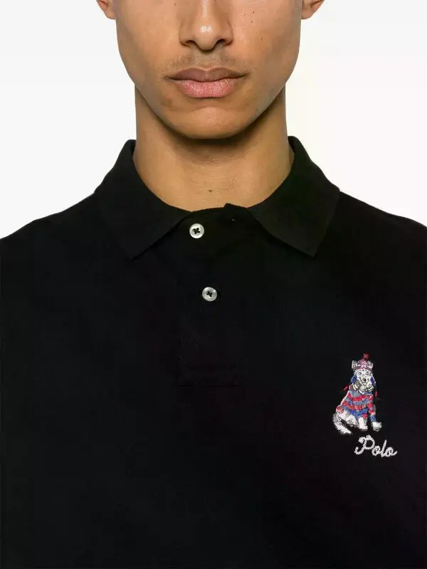 Polo Ralph Lauren Logo-embroidered Polo Shirt - Black