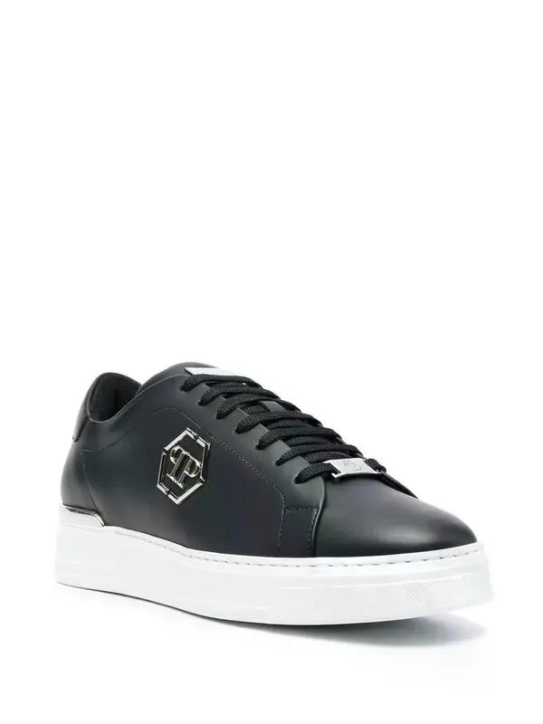 Philipp Plein Logo Plaque Leather Low-top Sneakers