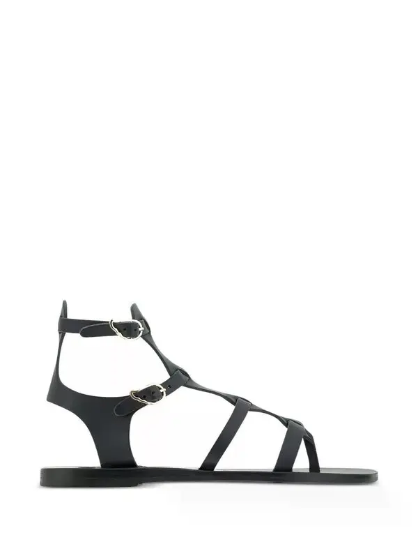 ANCIENT GREEK SANDALS Stephanie Leather Sandals - Black