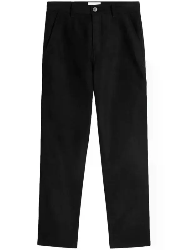 AMI Paris Straight-leg Worker Trousers With Logo Patch