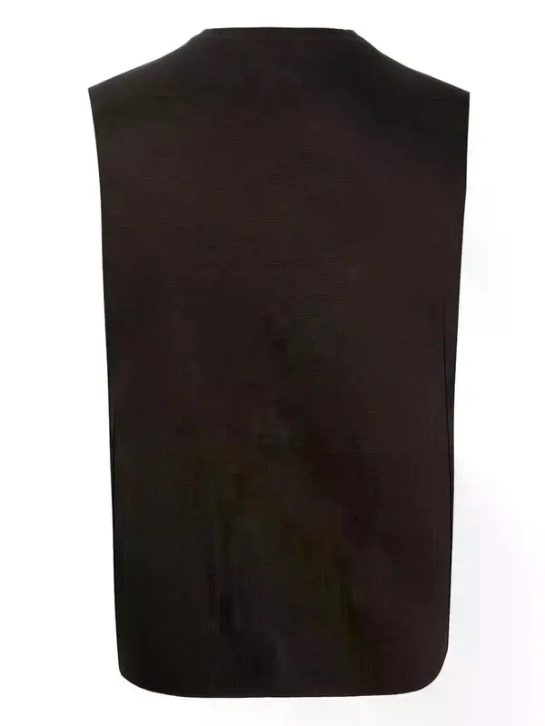 DELL'OGLIO Fine Knit V-neck Vest