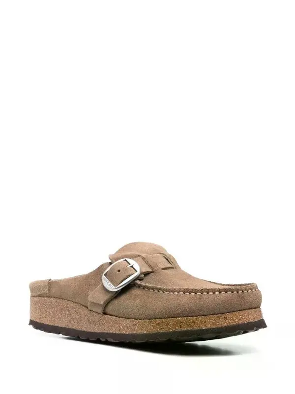 BIRKENSTOCK Suede Mules With Side Buckle Fastening