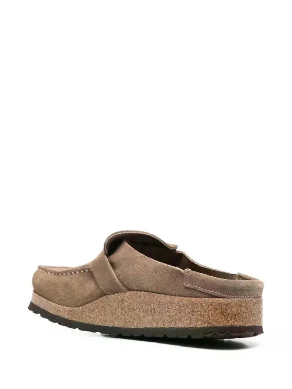 BIRKENSTOCK Suede Mules With Side Buckle Fastening