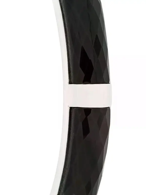 MONAN Silver And Onyx Cuff Bracelet