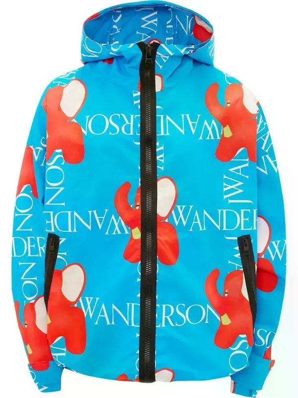 JW Anderson Logo-print Hooded Jacket - Blue