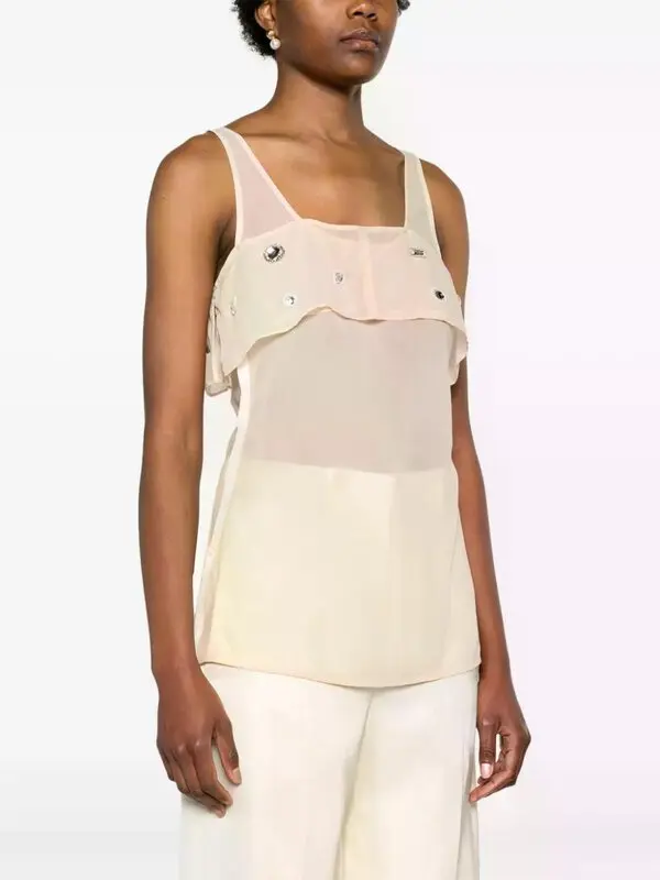3.1 Phillip Lim Sheer Embellished Tank Top