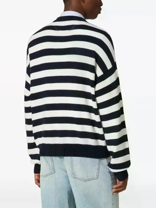 Valentino Garavani Striped Crew Neck Jumper