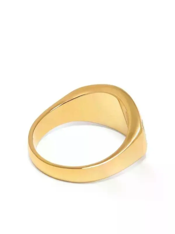 NIALAYA JEWELRY Large Evil Eye Ring - Gold