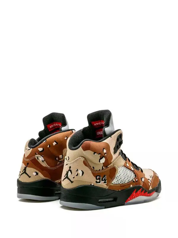 JORDAN Air 5 Retro Supreme Camo High Top Sneakers