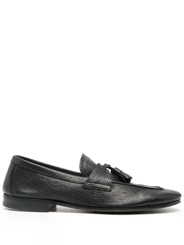 HENDERSON BARACCO Tassel Detail Leather Loafers - Black