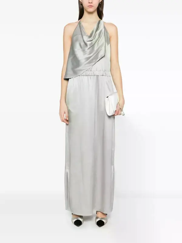 Giorgio Armani Silk Long Dress - Grey