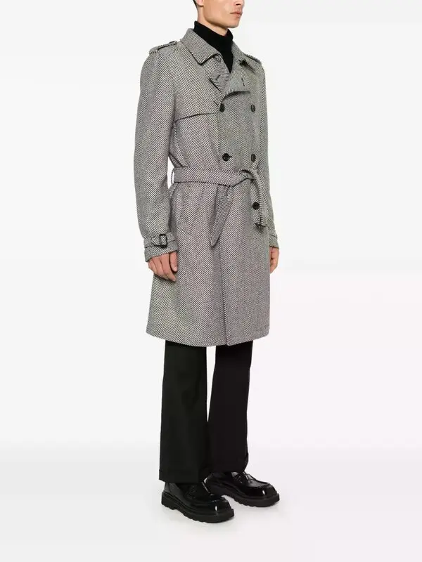 ERALDO Herringbone Virgin Wool Blend Coat