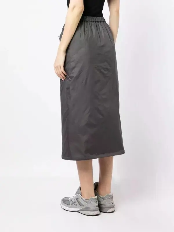 Goen.j Quilted Wrap Midi Skirt