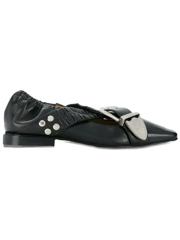 Toga Buckle-detail Leather Pumps