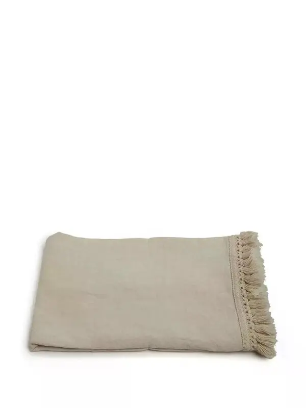 ONCE MILANO Fringed Bath Sheet - Neutrals